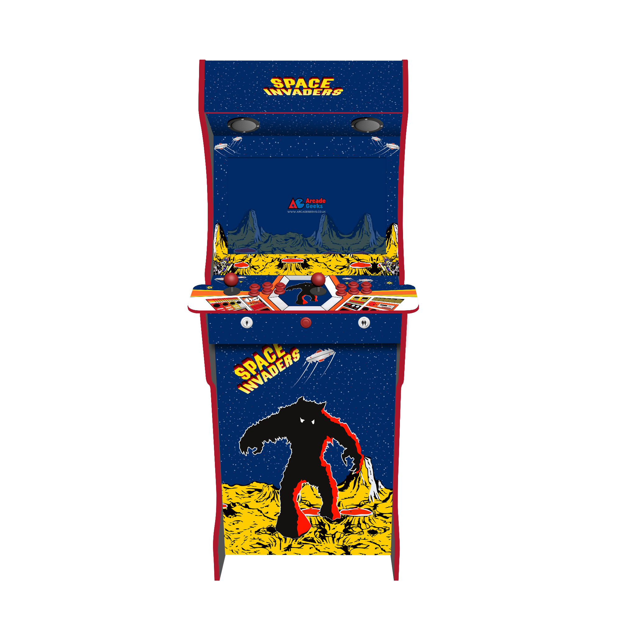 AG Elite 2 Player Arcade Machine - Space Invaders - Top Spec - Arcade Geeks
